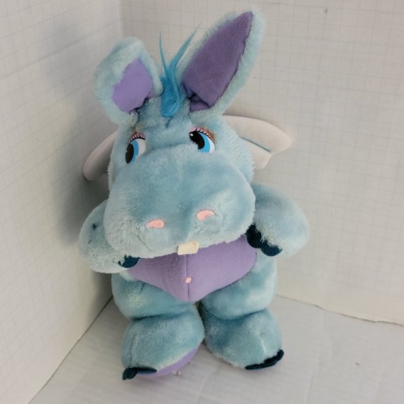 Hasbro | Toys | Vintage 984 8s Hasbro Softies Plush Blue Wings Hippo ...